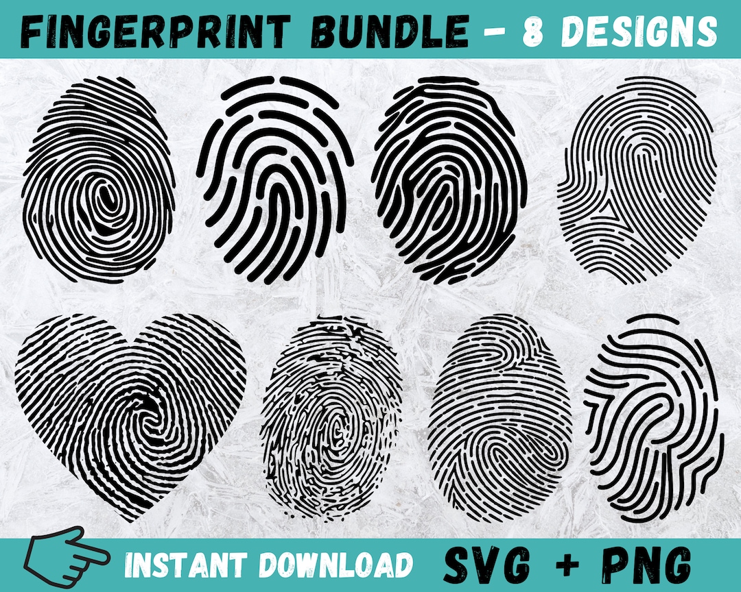 Fingerprint SVG Bundle: Hand Drawn Designs (digital Download) - Etsy