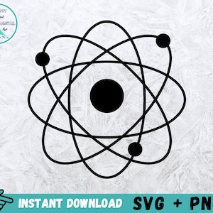 Atom Svg, Science Svg, Molecule Svg, Atom Cricut, Atom Silhouette, Atom ...