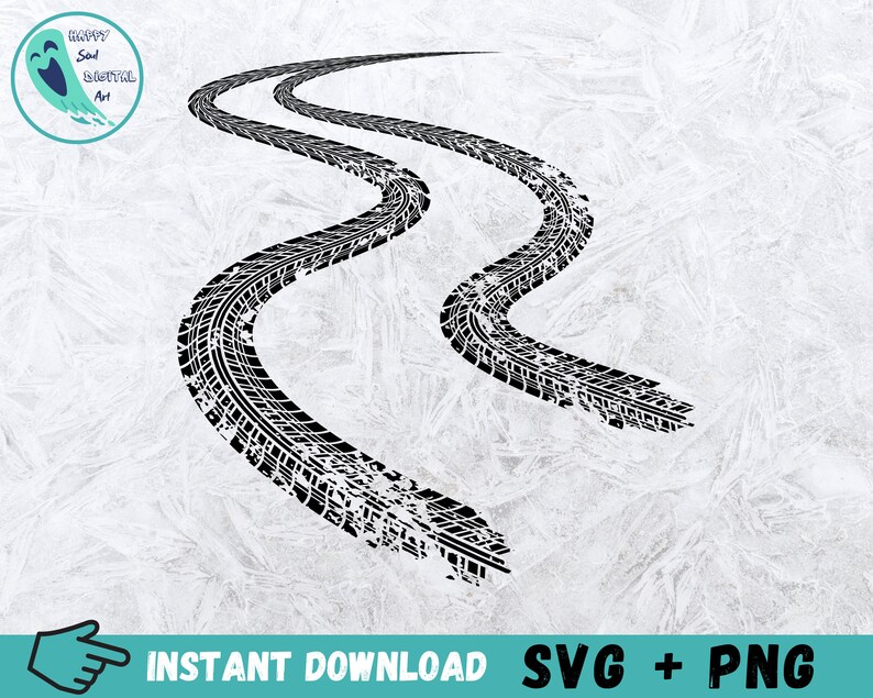Tire Tracks SVG Bundle: Hand-drawn Clipart (PNG, SVG) - Etsy
