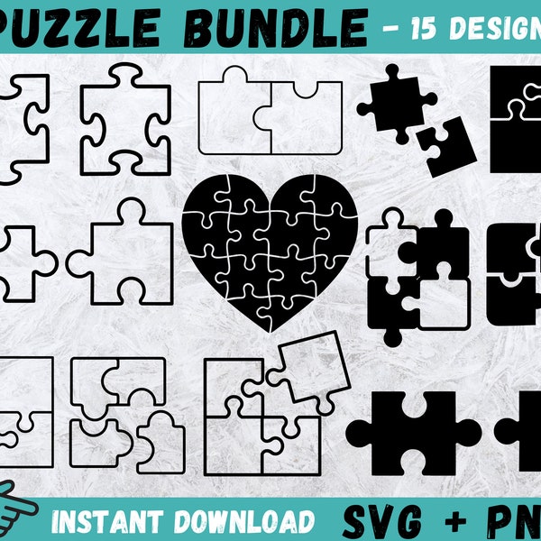 Puzzle Svg - Etsy