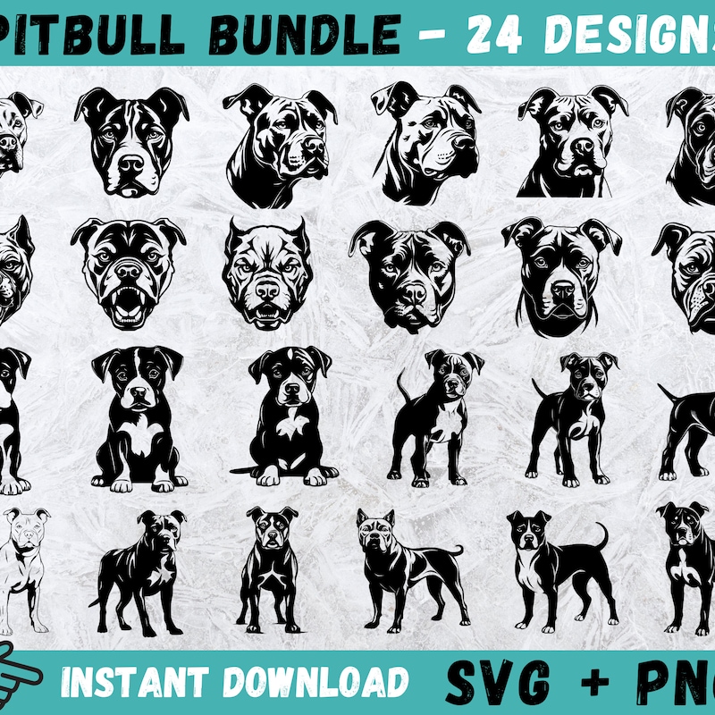 Pitbull Svg - Etsy