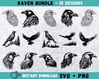 Raven SVG / SVG Cut File / Car Decal SVG / Instant Download / Printable ...