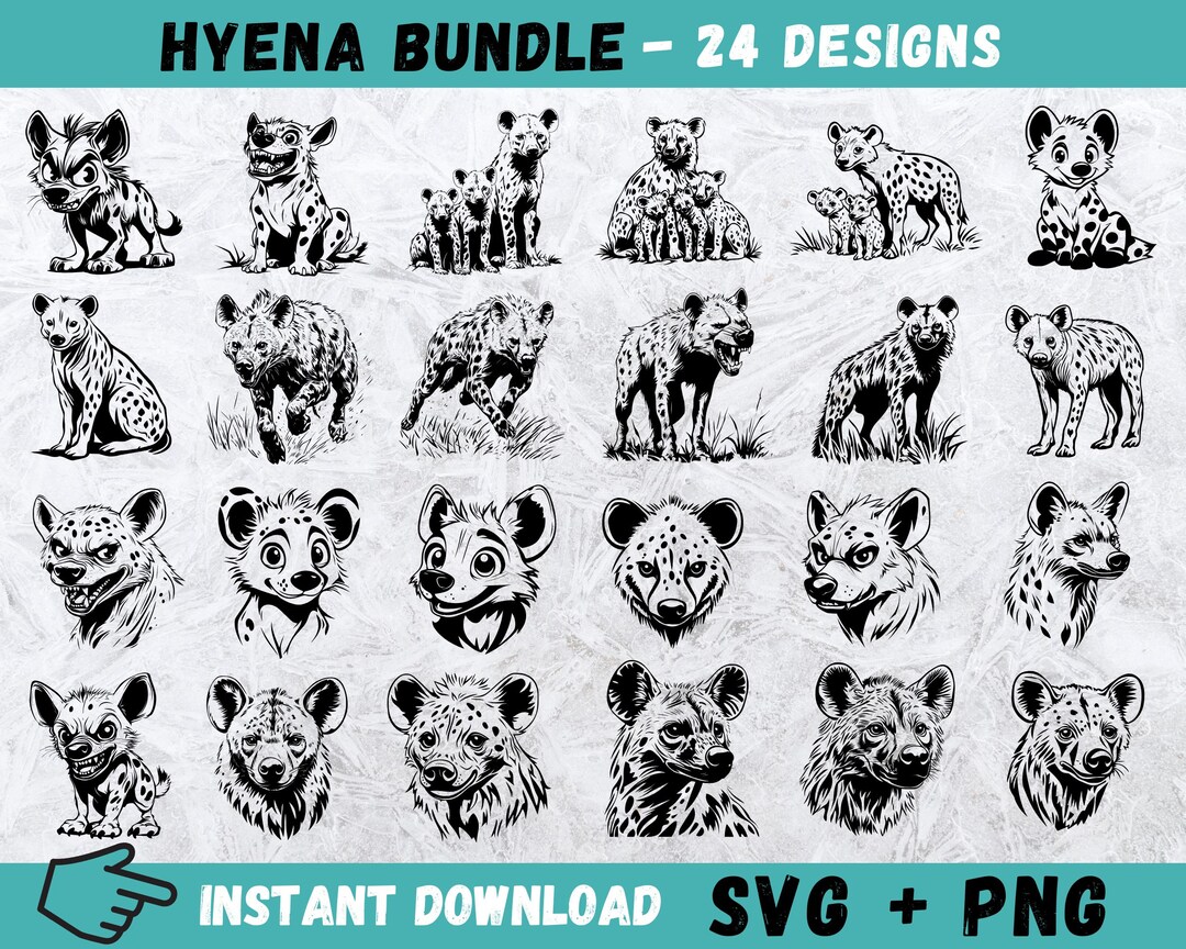 Hyena SVG, Hyena Head Cricut, Wild Animal Svg, Safari Silhouette ...
