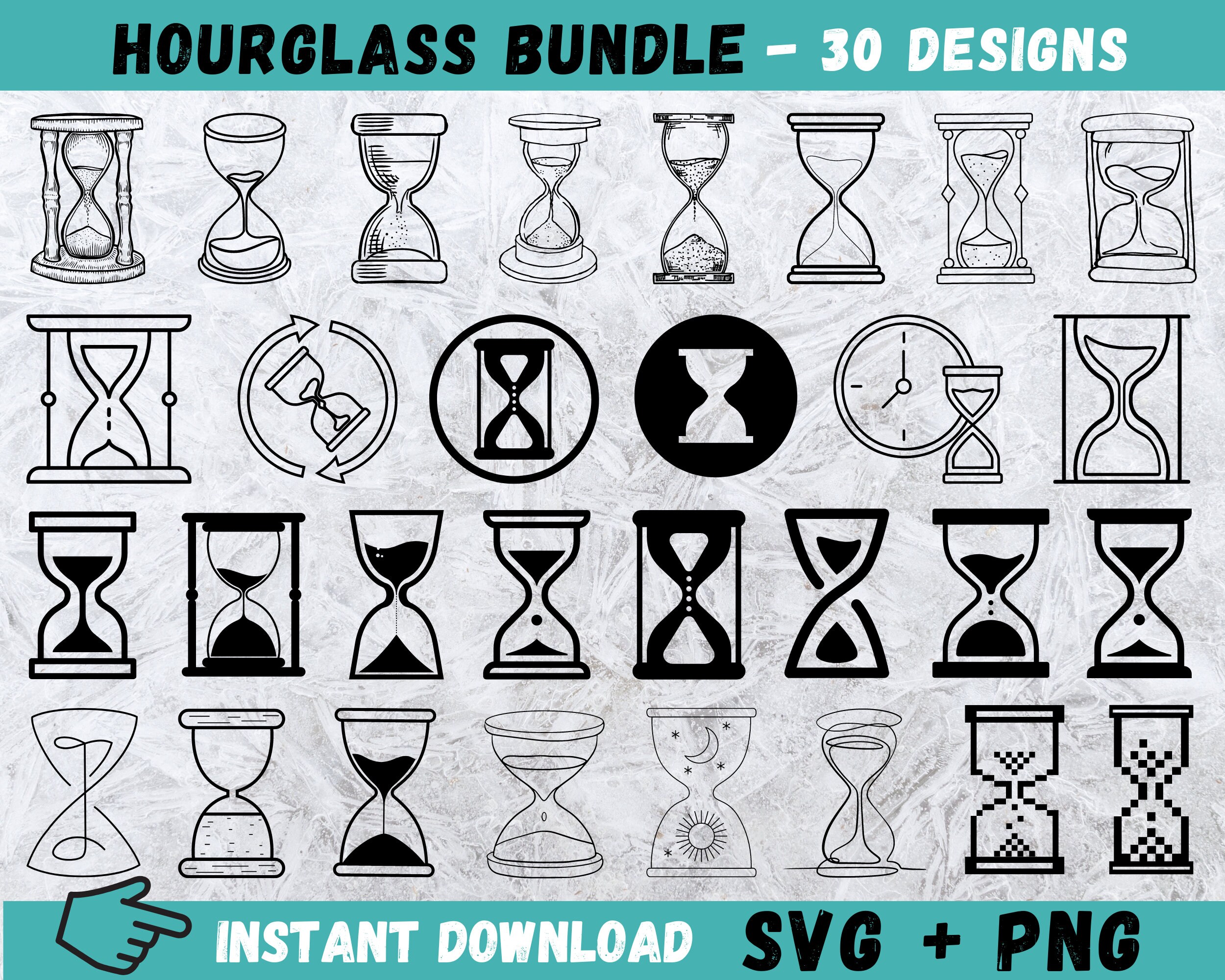 Hourglass SVG Sand Clock Svg Sand Time SVG Clock Svg - Etsy