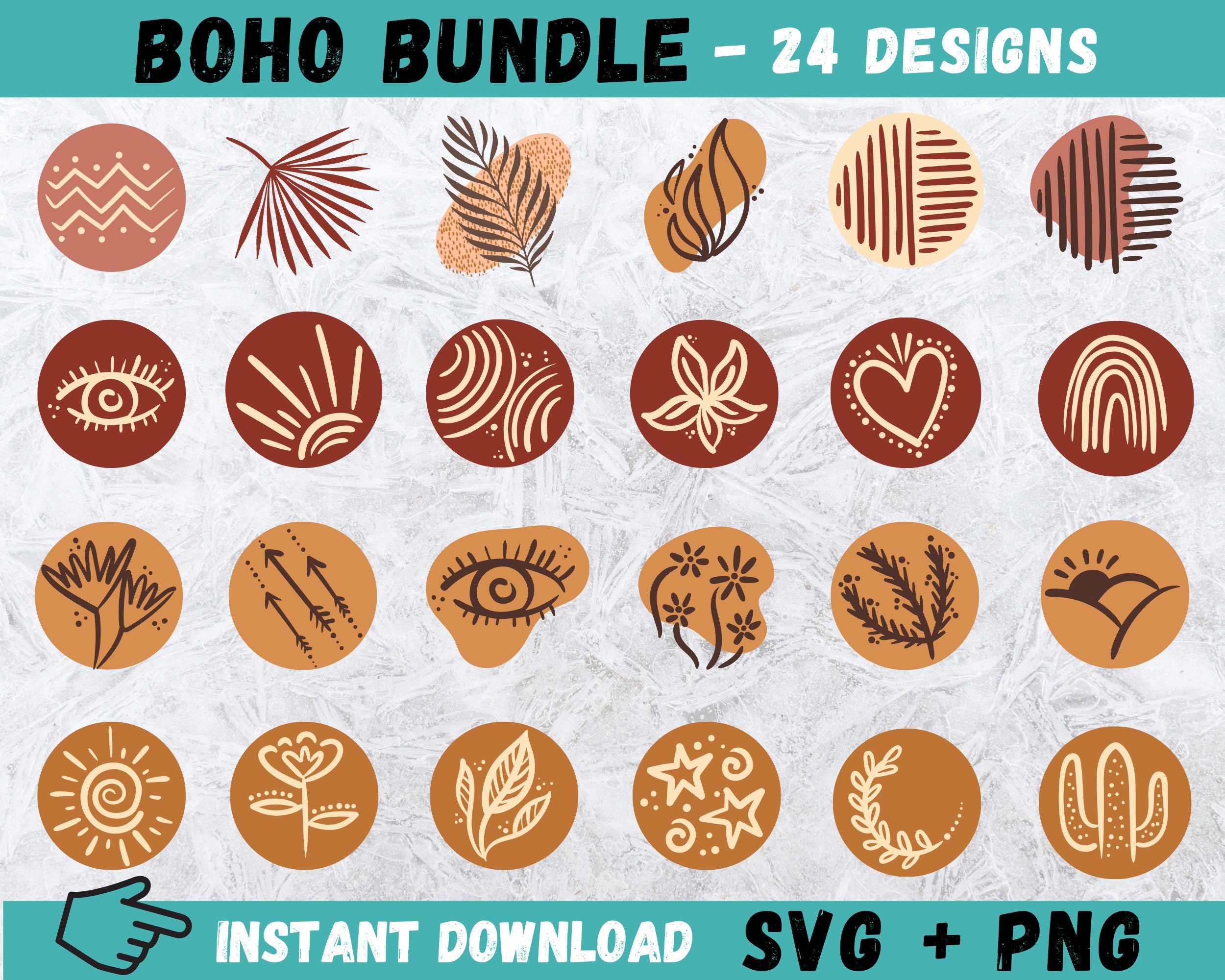 Boho SVG Boho Bundle Svg Abstract Svg Bundle Abstract Svg - Etsy