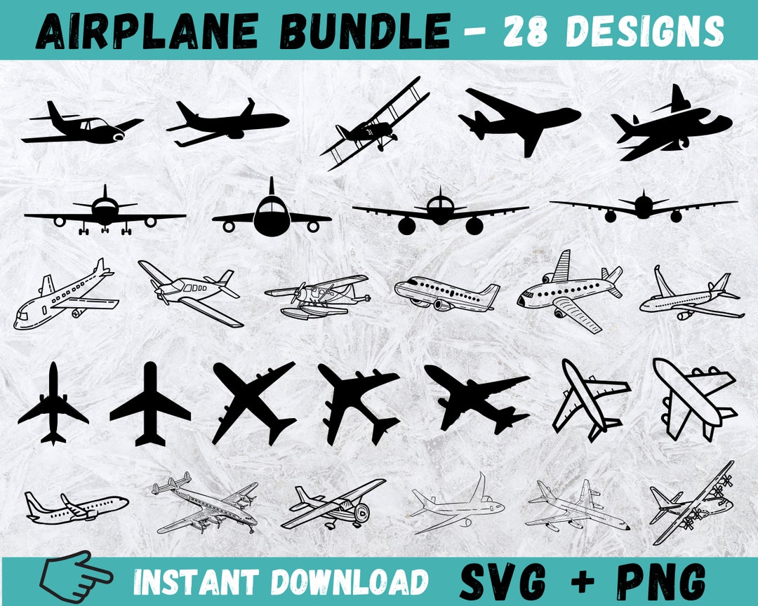 Airplane SVG Bundle, Airplane Svg, Airplane Silhouette, Airplane Vector ...
