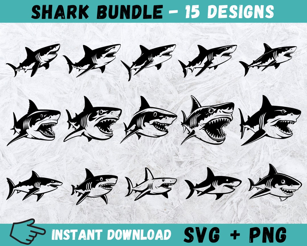 Shark SVG, Shark Jaws Cricut, Shark Svg Bundle, Shark Monogram, Shark ...