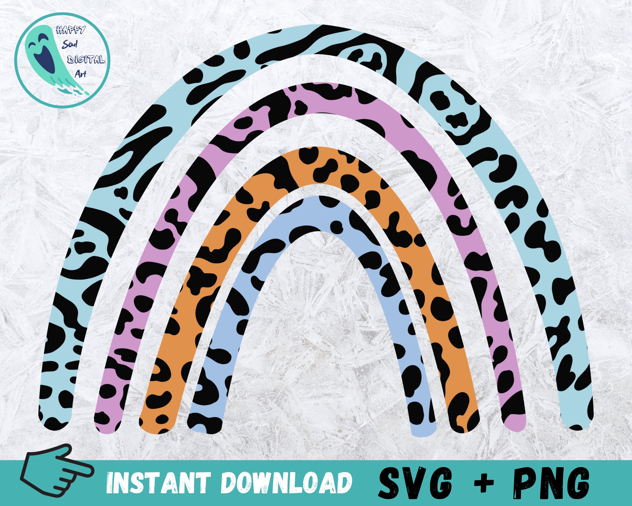 Boho Rainbow SVG Rainbow Svg Hand Drawn Rainbow SVG Pastel | Etsy Australia