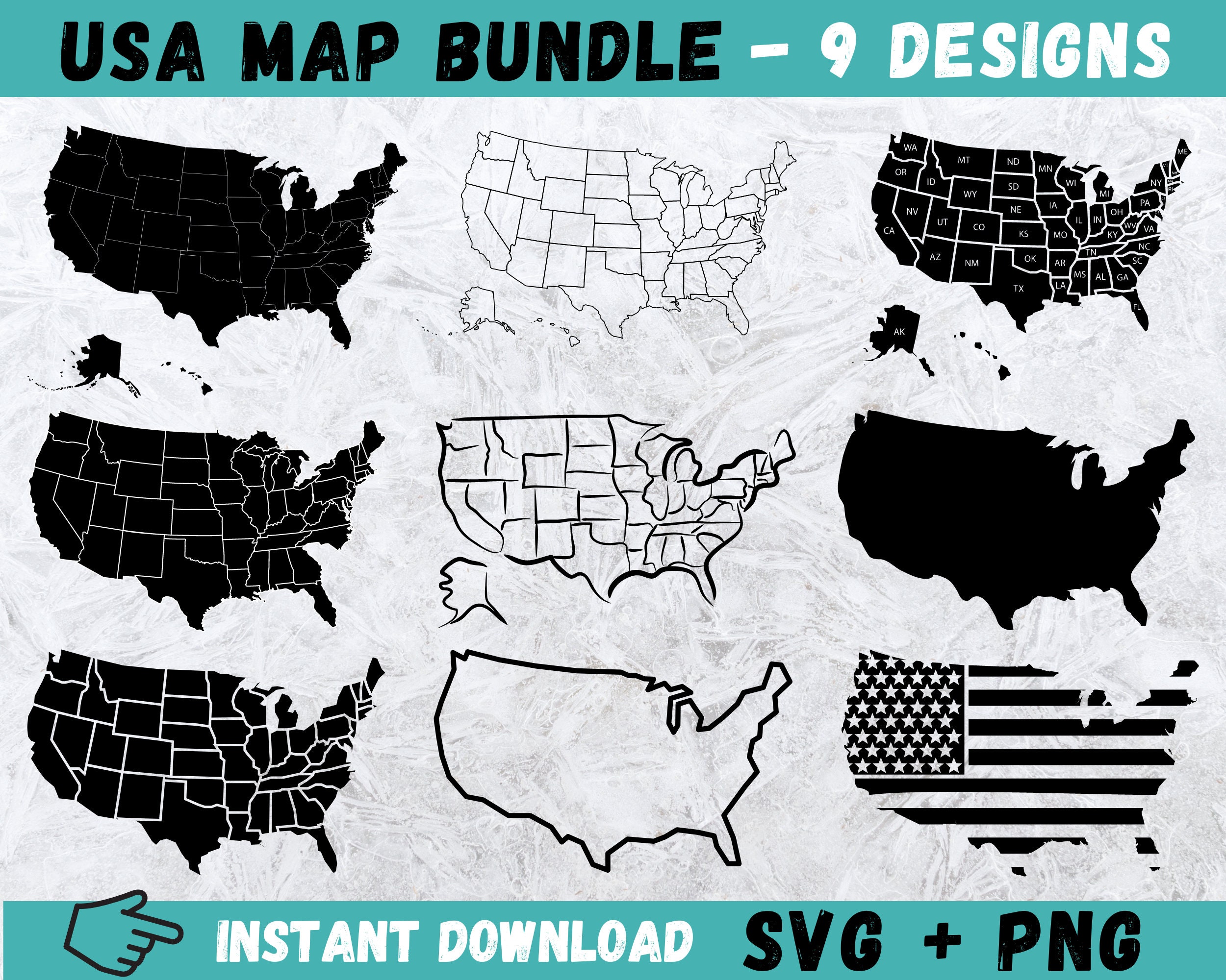USA Map SVG Map Svg States Svg United States Svg States - Etsy Ireland