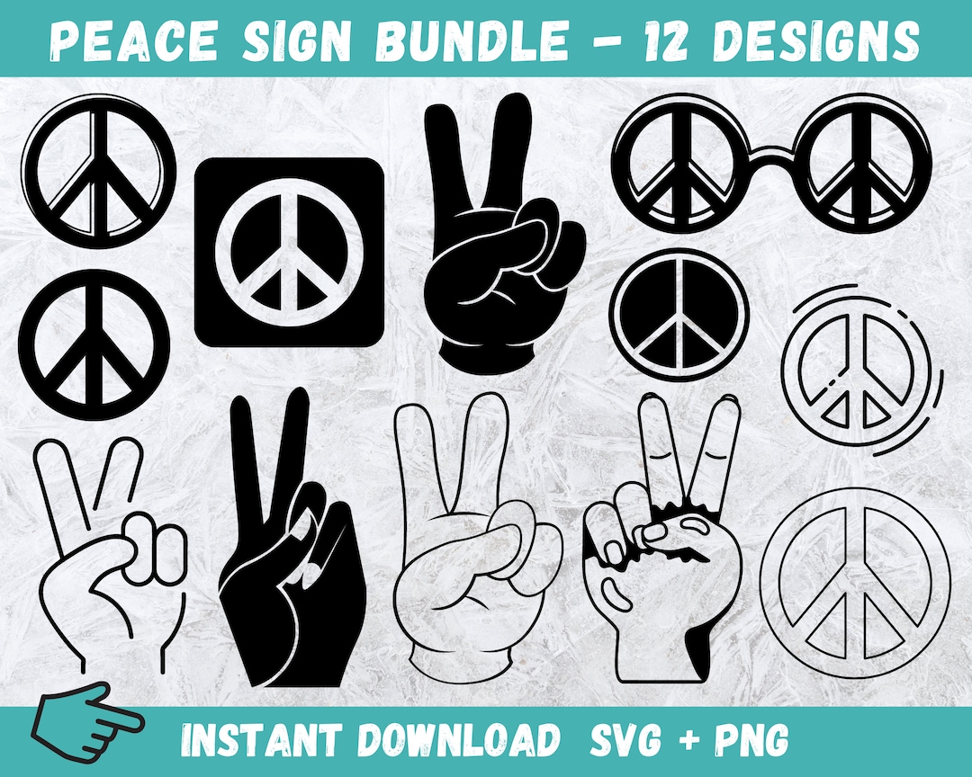 Peace Sign SVG, Peace SVG, Peace Sign Silhouette, Peace Sign Clipart ...
