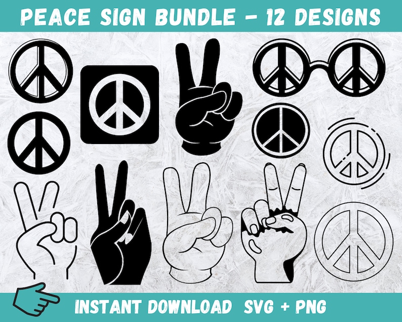 Peace Sign SVG Peace SVG Peace Sign Silhouette Peace Sign - Etsy