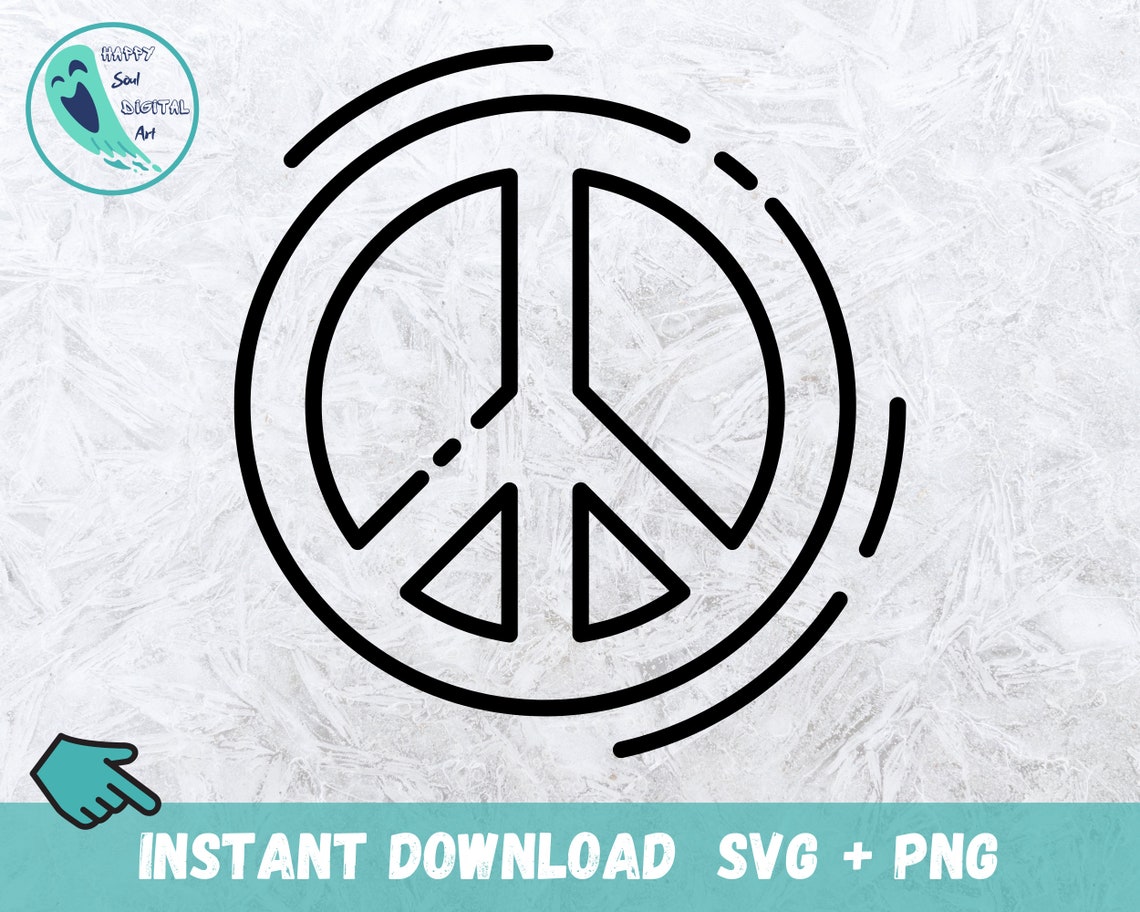 Peace Sign SVG Peace SVG Peace Sign Silhouette Peace Sign - Etsy