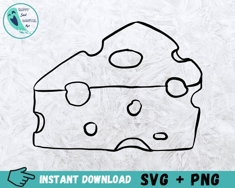 Cheese SVG Cheese Outline SVG Cheese Digital File Cheese - Etsy