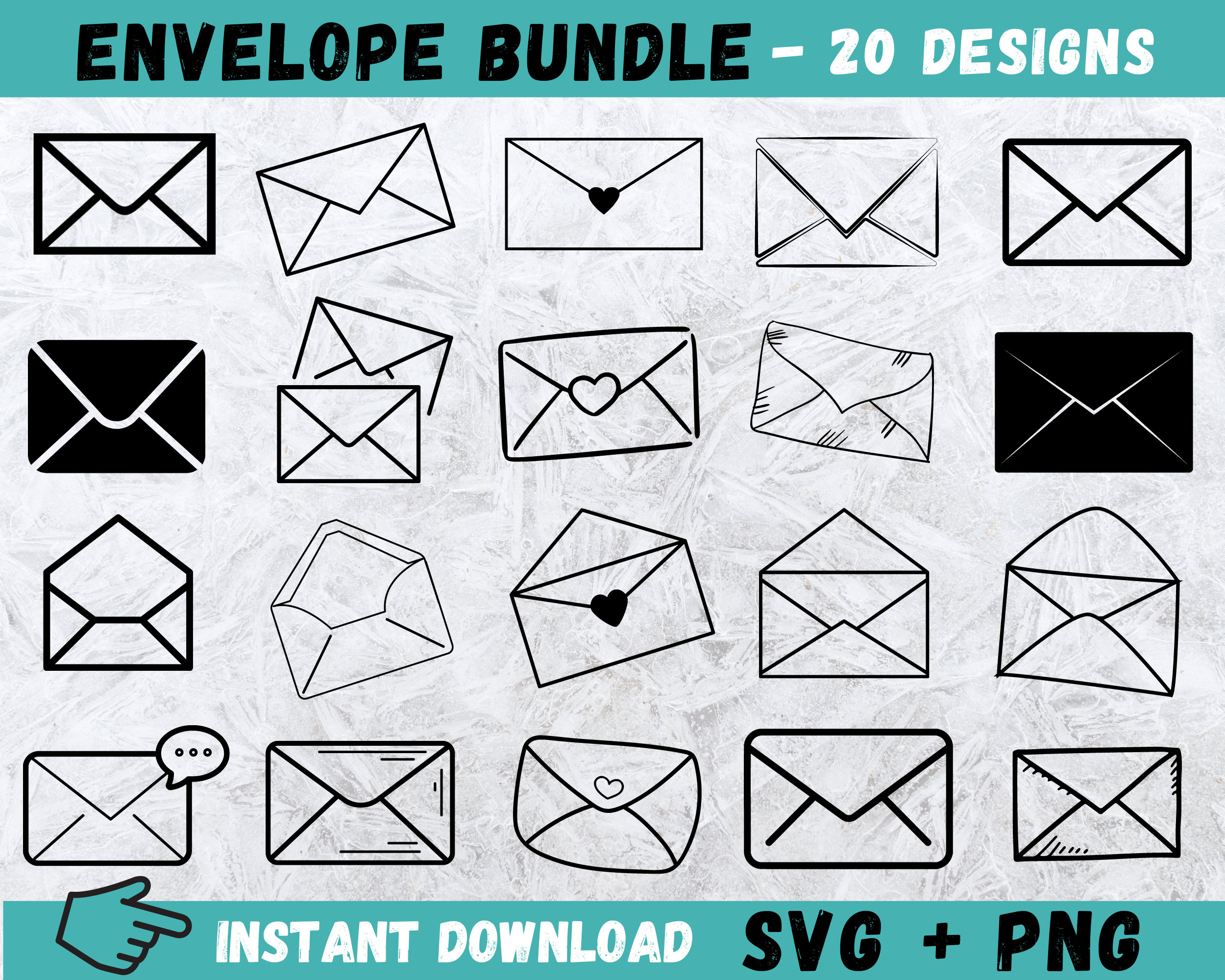 Envelope SVG Envelope Bundle Svg Envelope Clipart Envelope - Etsy