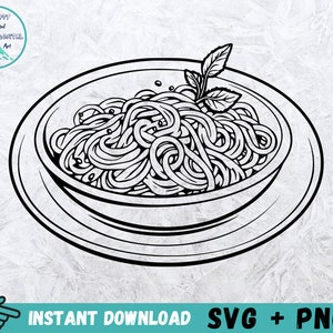 Spaghetti SVG Bundle, Spaghetti SVG, Pasta Png, Spaghetti Bowl Svg ...