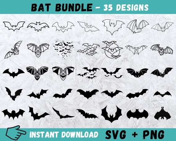Bat Bundle SVG Halloween Bats Svg Spooky Bat Svg Bat - Etsy