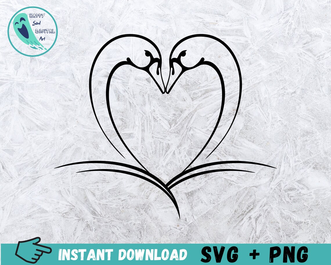 Swan SVG, Swan Cricut, Swan Svg Bundle, Swans Svg, Swan Monogram, Black ...