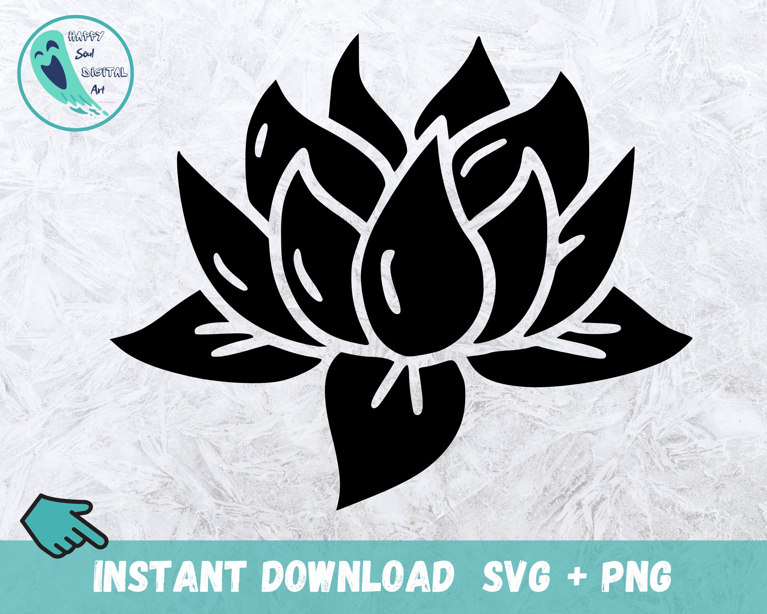 Flor de loto SVG loto svg clipart de flor de loto silueta - Etsy México