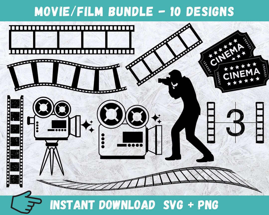Negative Film Strips SVG, Film SVG Bundle, Film SVG, Film Clipart, Film ...