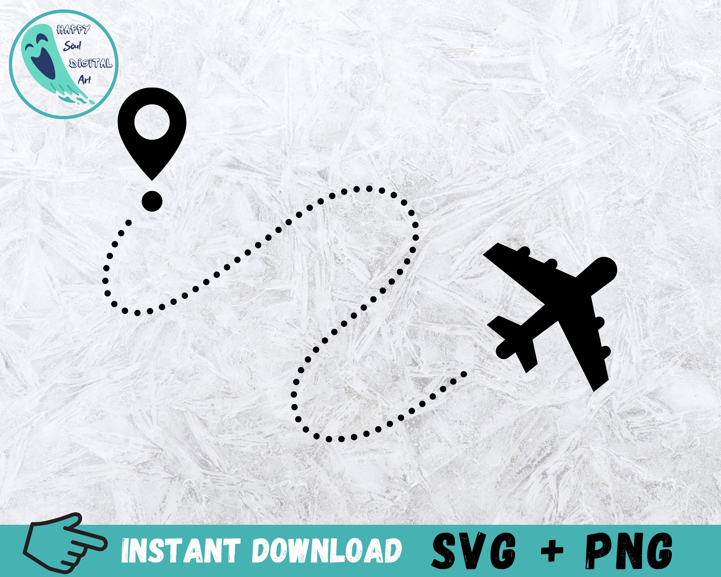 Ruta del avión SVG avión Svg silueta de vacaciones vector - Etsy México
