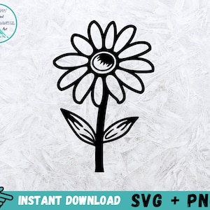 Daisy SVG Bundle: Hand-drawn Floral Clipart (instant Download) - Etsy