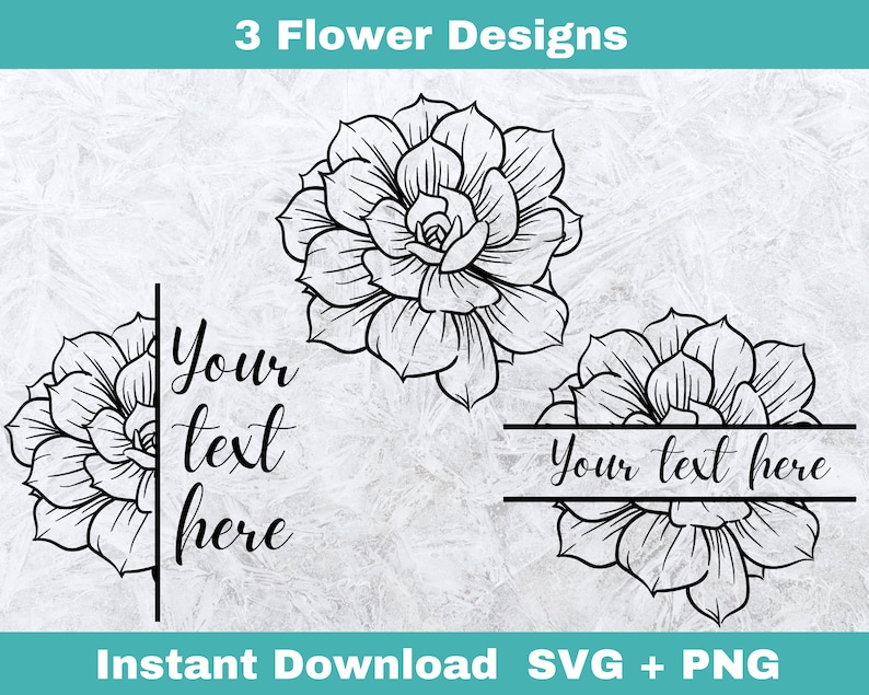 Flower SVG Name Flower Bundle SVG Flower Bundle Monogram - Etsy