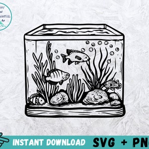 Fish Tank SVG, Aquarium SVG, Fish Tank Cricut, Fish Tank Clipart, Fish ...