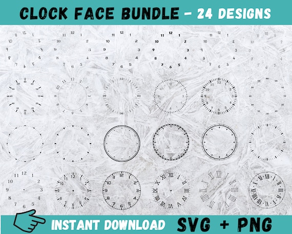 Clock Face SVG Clock Svg Clock Face SVG Bundle Clock Face - Etsy Australia