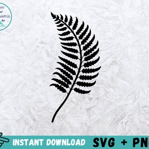Fern Leaf SVG Bundle: 18 Boho Botanical Silhouette Designs (digital ...