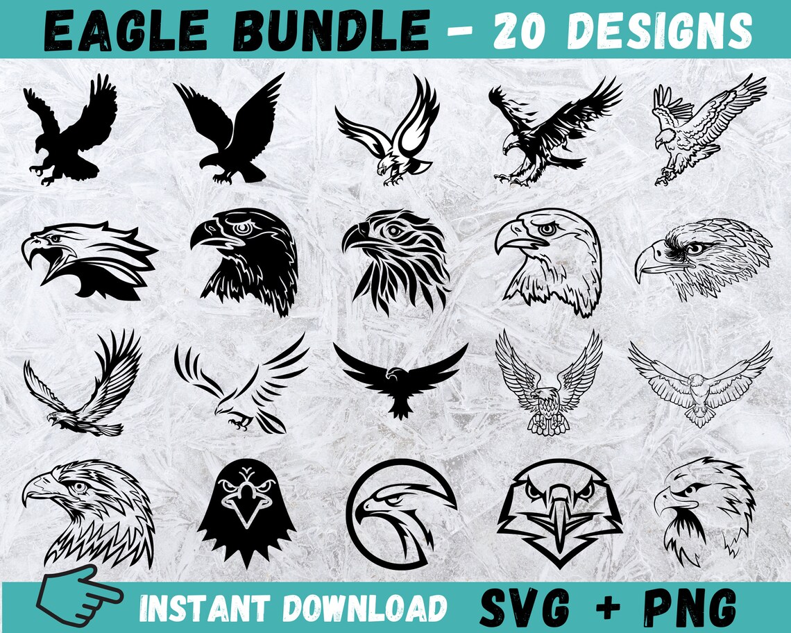 Eagle SVG Bundle: Hand-drawn Eagle Designs (digital Download) - Etsy