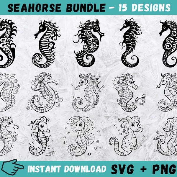 Seahorse Svg - Etsy