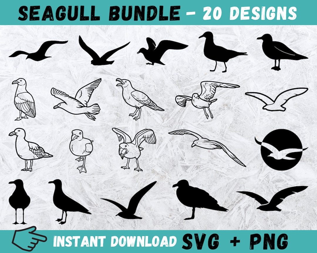Seagull SVG, Bird Svg, Flying Bird Svg, Seagull Cricut, Sea Bird Clip ...