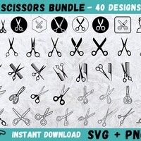 Real Scissors PNG Files Bundle, 15 PNG Real Vintage Scissors With ...