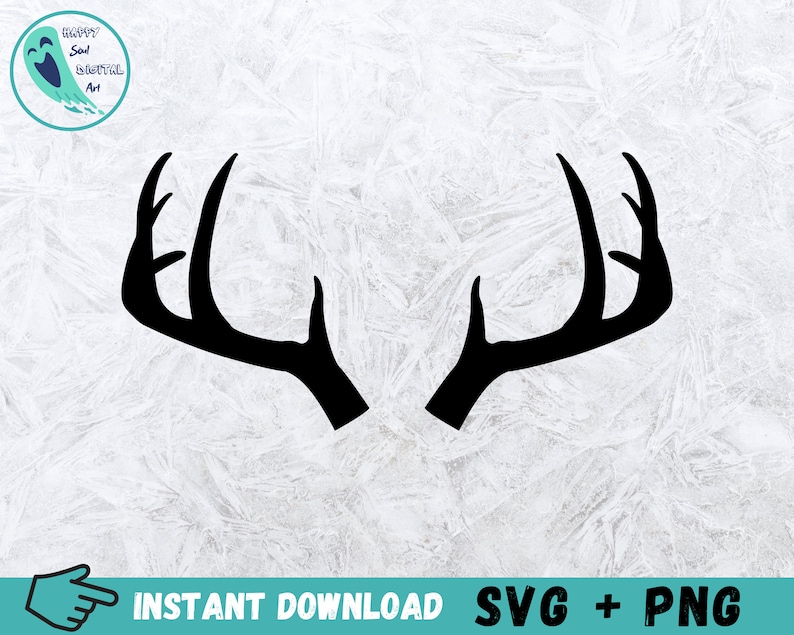 Deer Antlers SVG Clipart Bundle: 36 Hand-drawn Designs (digital ...