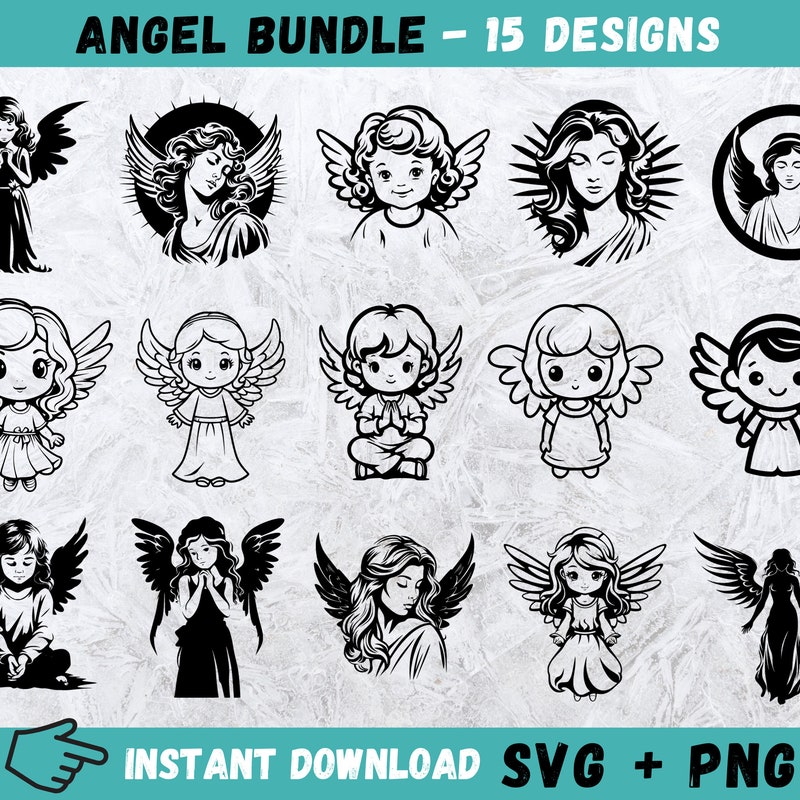 Angel Svg - Etsy
