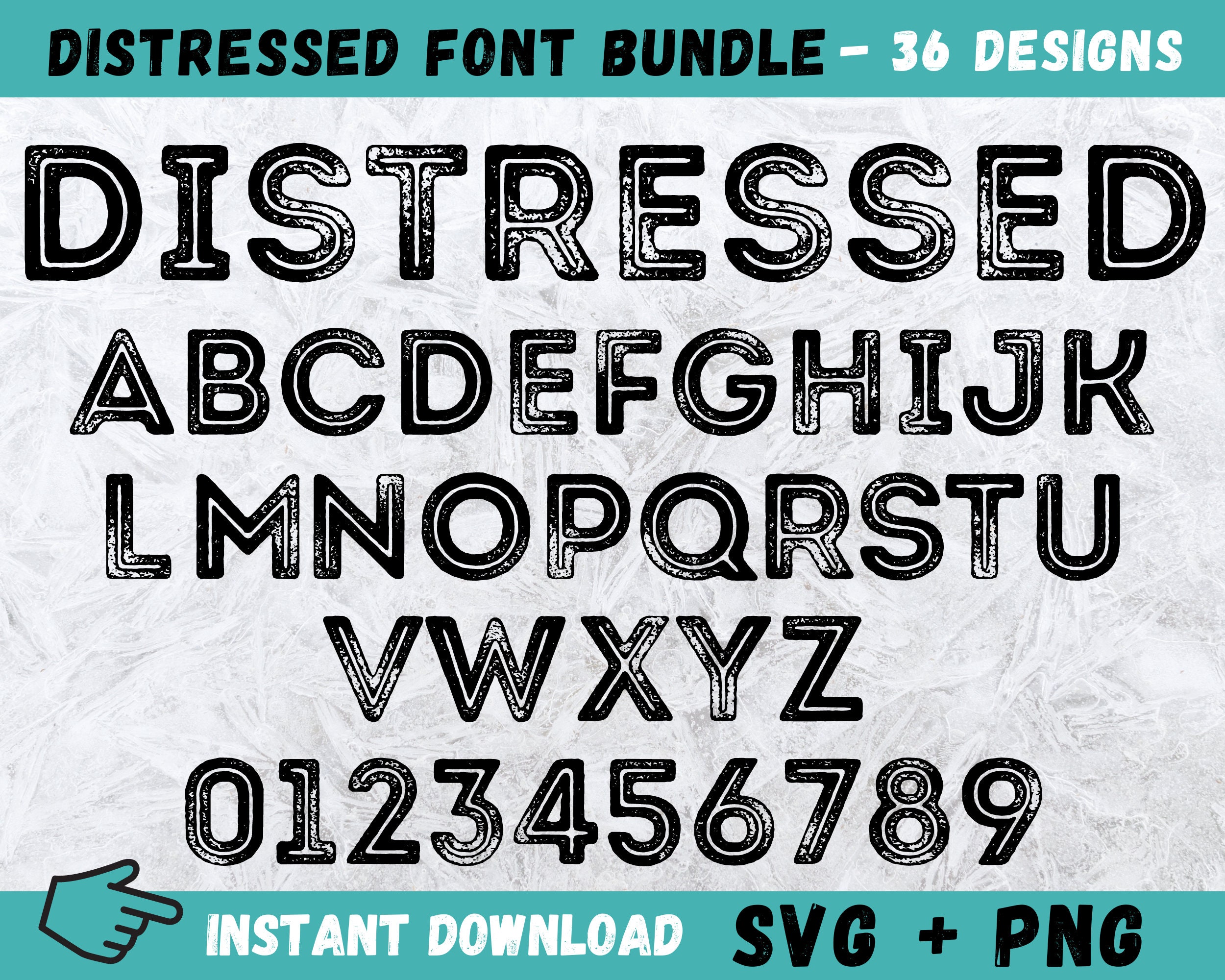 Distressed Font SVG Grunge Font Svg Grunge Vintage Font Svg | Etsy