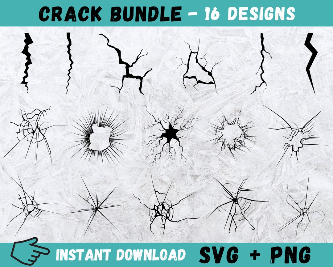 Cracked Glass Svg Cracks Svg Crack Clipart Crack Svg Broken Glass Svg Cracked Svg Bundle
