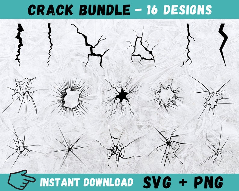 Cracked Glass Svg Cracks Svg Crack Clipart Crack Svg - Etsy
