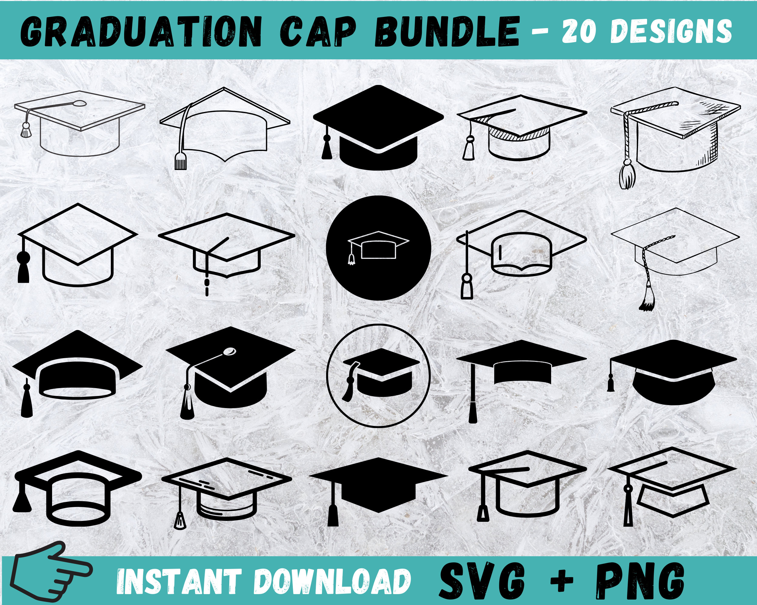 Graduation Cap Outline Svg