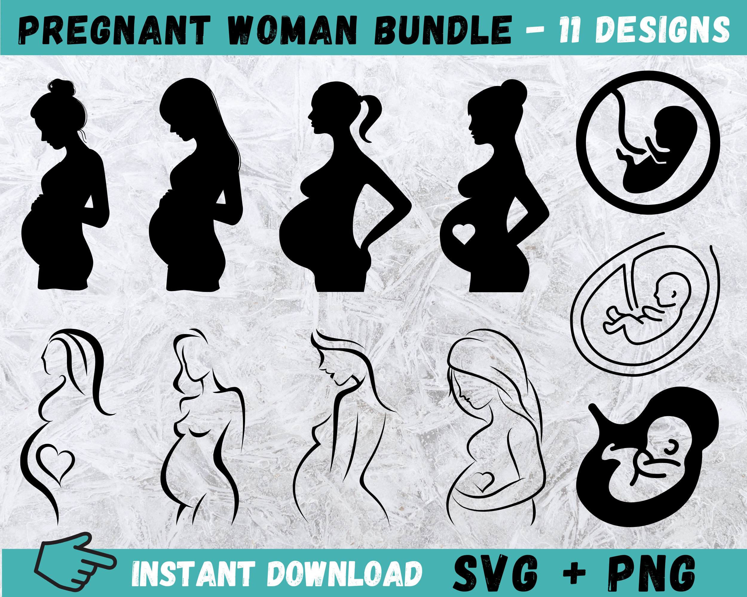 Pregnant Woman SVG Pregnancy Svg Silhouette Pregnant Woman - Etsy Canada