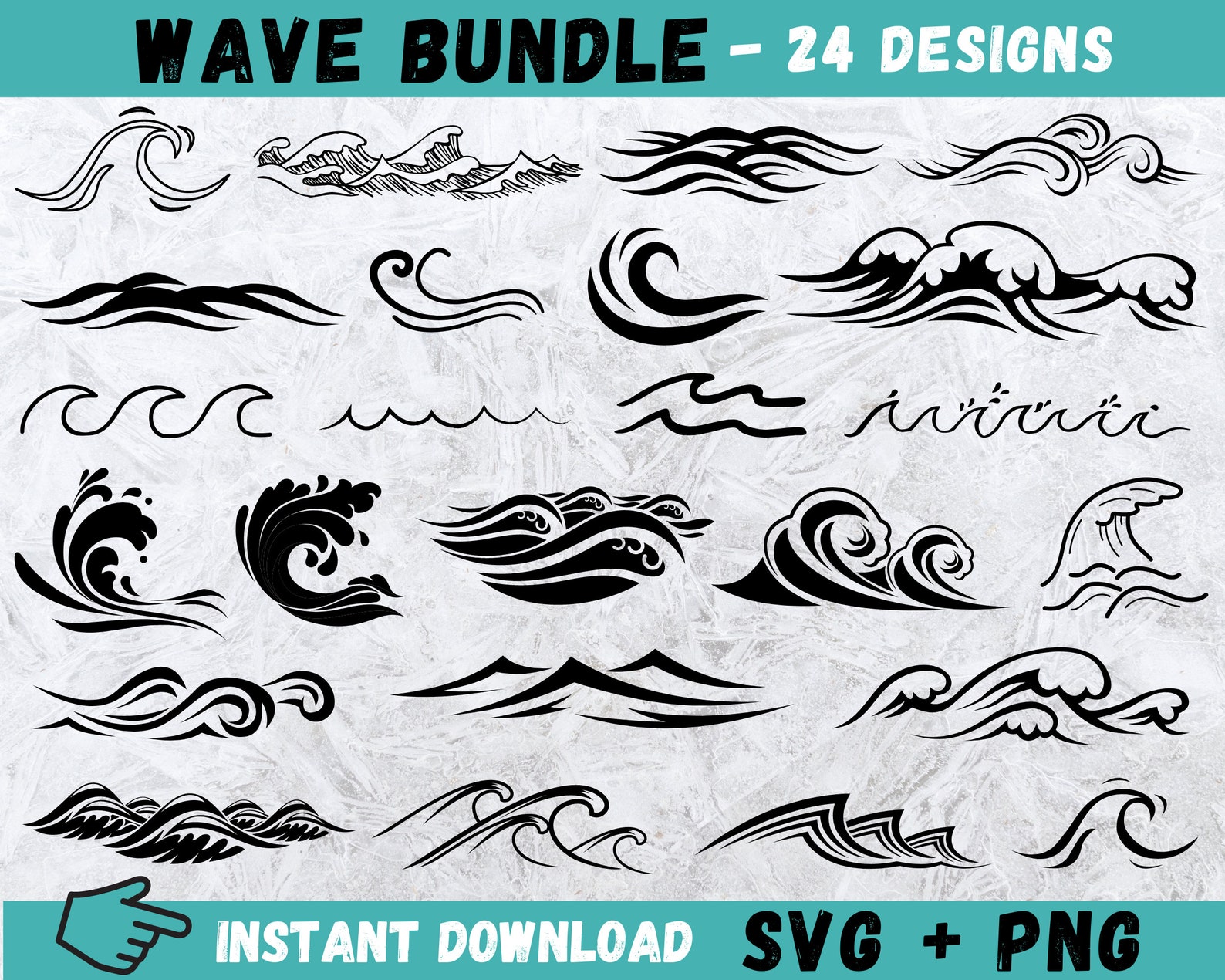 Wave Svg Waves Svg Wave Svg Bundle Beach Svg Ocean Svg - Etsy