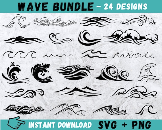 Wave Svg Waves Svg Wave Svg Bundle Beach Svg Ocean Svg - Etsy