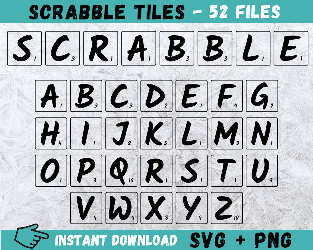 SCRABBLE TILES Svg Files, Scrabble Tiles Svg, Files for Cricut ...