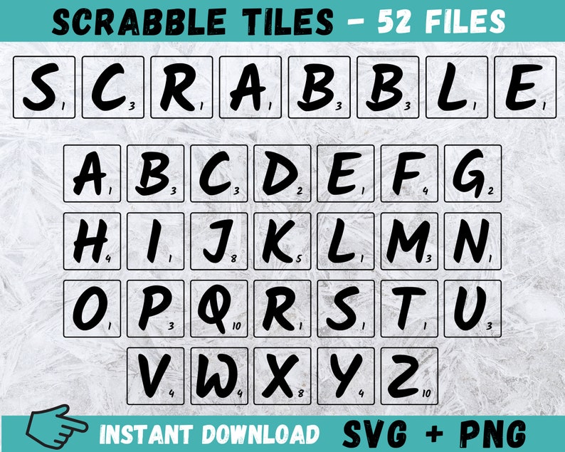 SCRABBLE TILES Svg Files Scrabble Tiles Svg Files for - Etsy