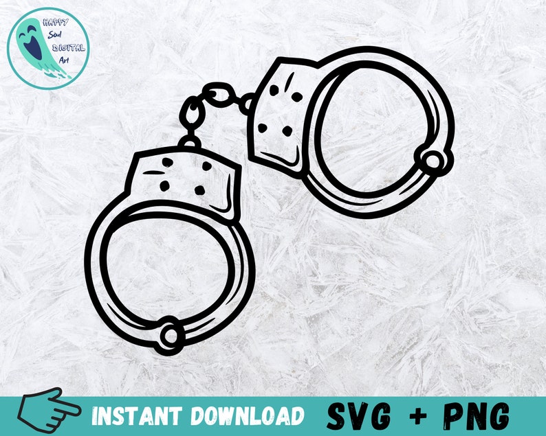 Police Handcuffs SVG, Handcuffs Svg, Handcuffs Outline, Instant ...