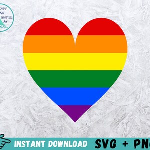 Rainbow SVG, Rainbow Clipart, Rainbow Heart Svg, Hand Drawn Rainbow SVG ...