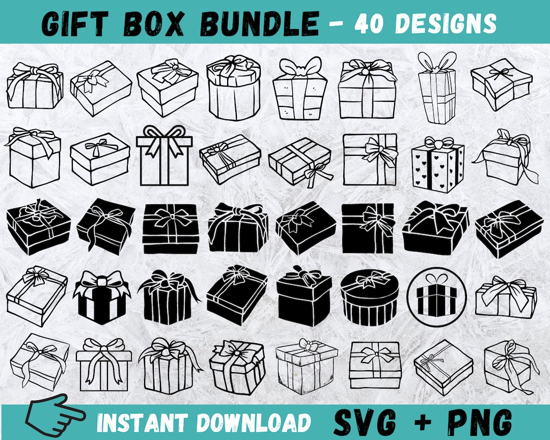 Gift Box Svg, Birthday Gift Svg, Present Svg, Gift Box Cut File ...