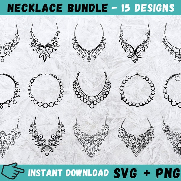 Necklace Svg - Etsy