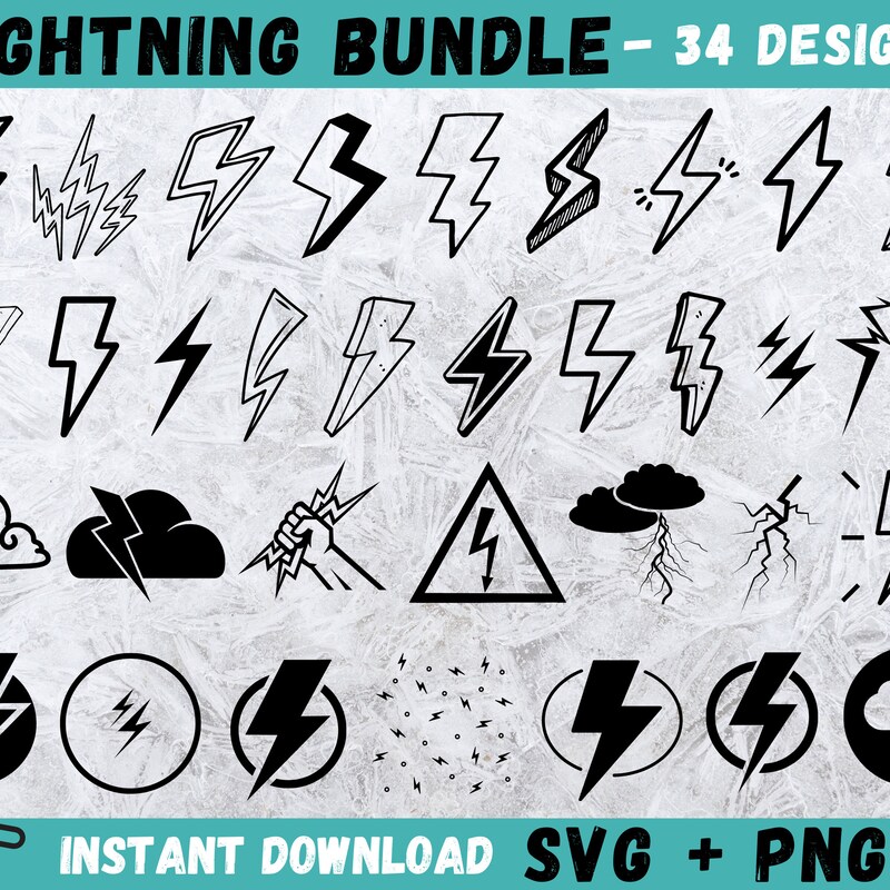 Lightning Bolt Svg - Etsy