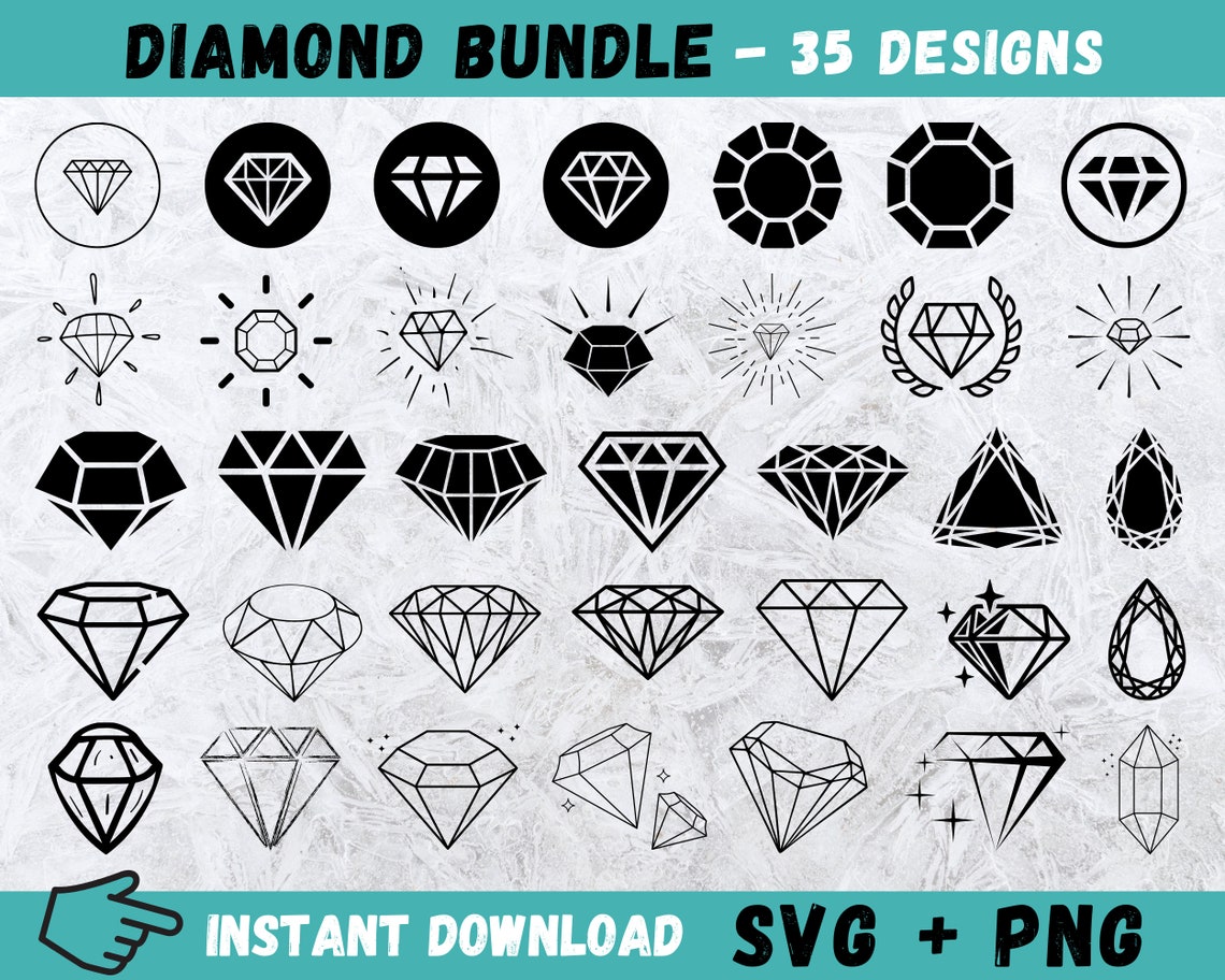 Diamond SVG Jewel SVG Jewelry SVG Diamond Circut Diamond - Etsy